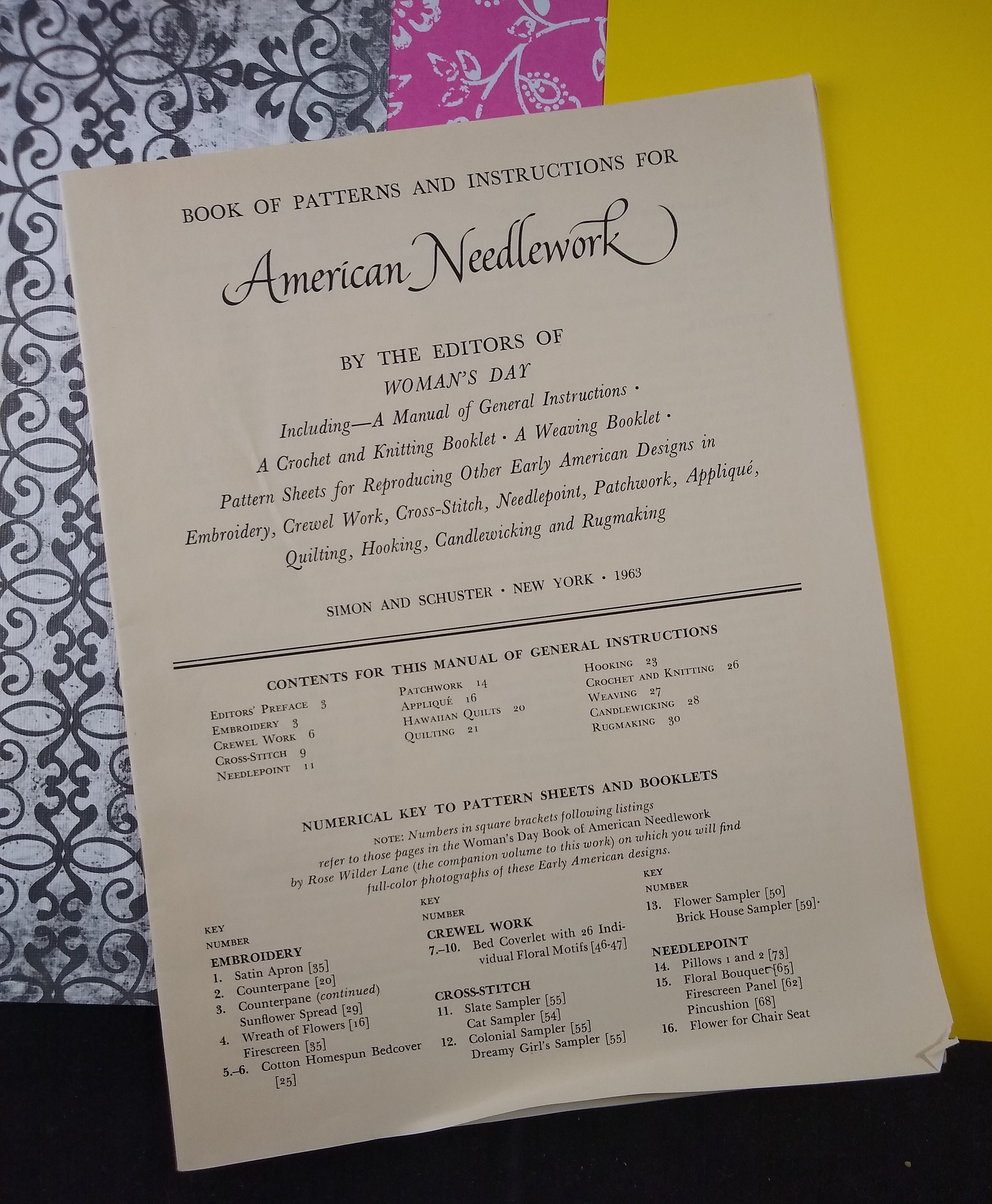 Vintage 1963 First Printing Book of Patterns and Instructions - Etsy