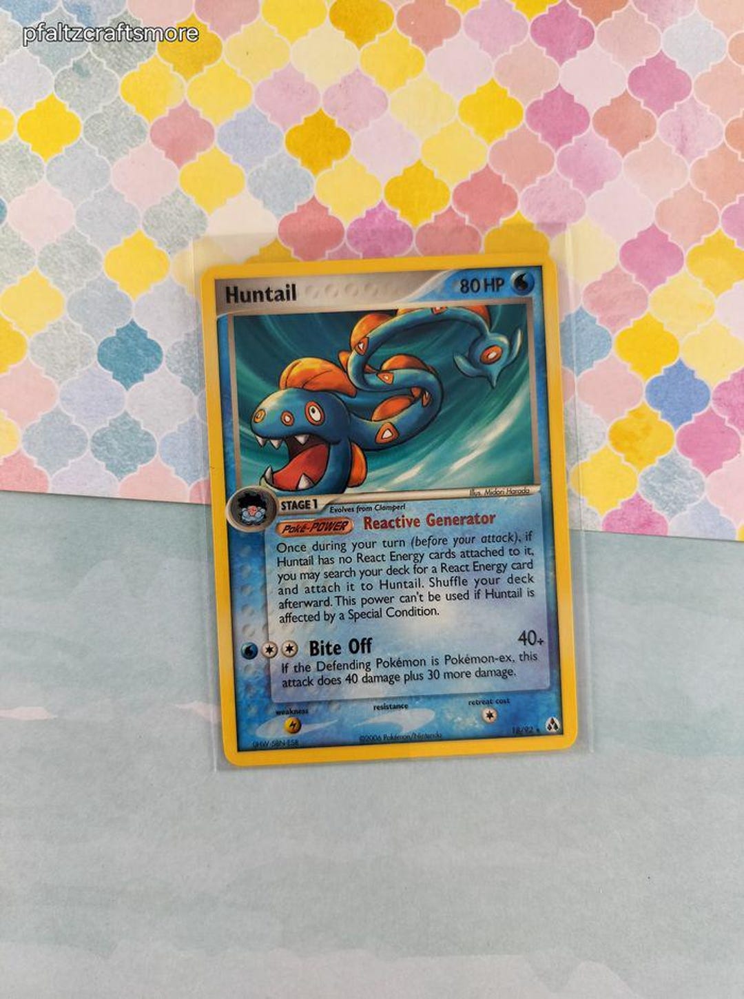 Vintage Rare - Huntail Ex Legend Maker Non-holo Pokemon Card 18/92 - NM ...