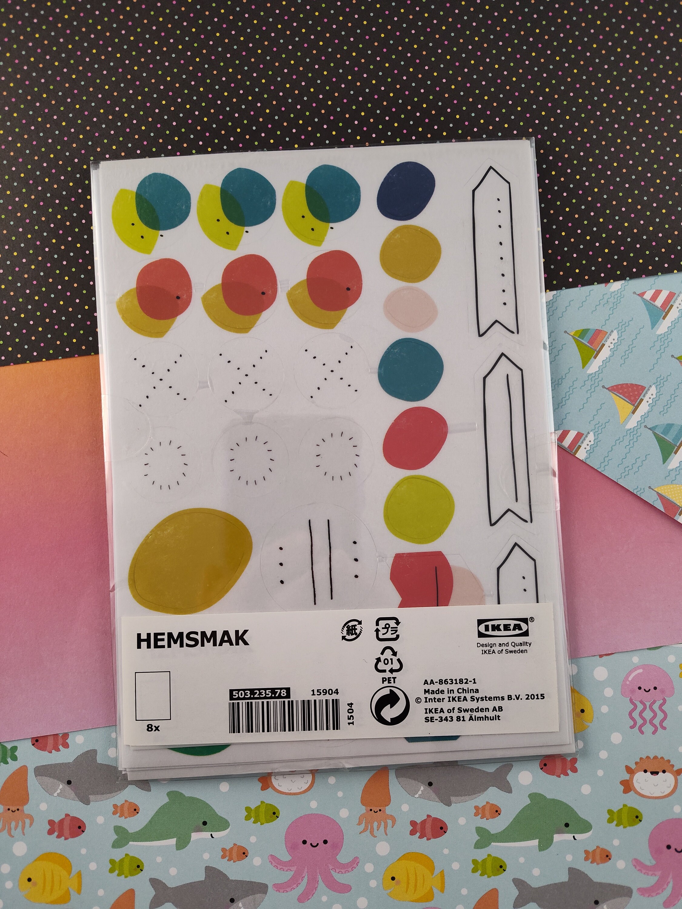 IKEA HEMSMAK Stickers Labels New/sealed Unused Pack/8 Sheets 5" X 7" - Etsy