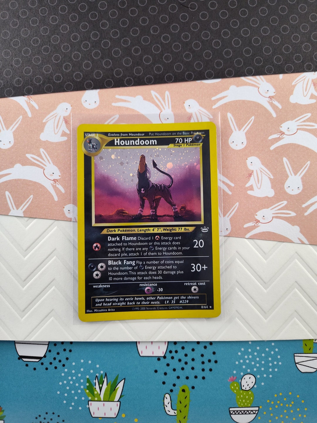 Vintage Rare Houndoom Neo Revelation Holographic Pokemon Card 8/64 VG ...