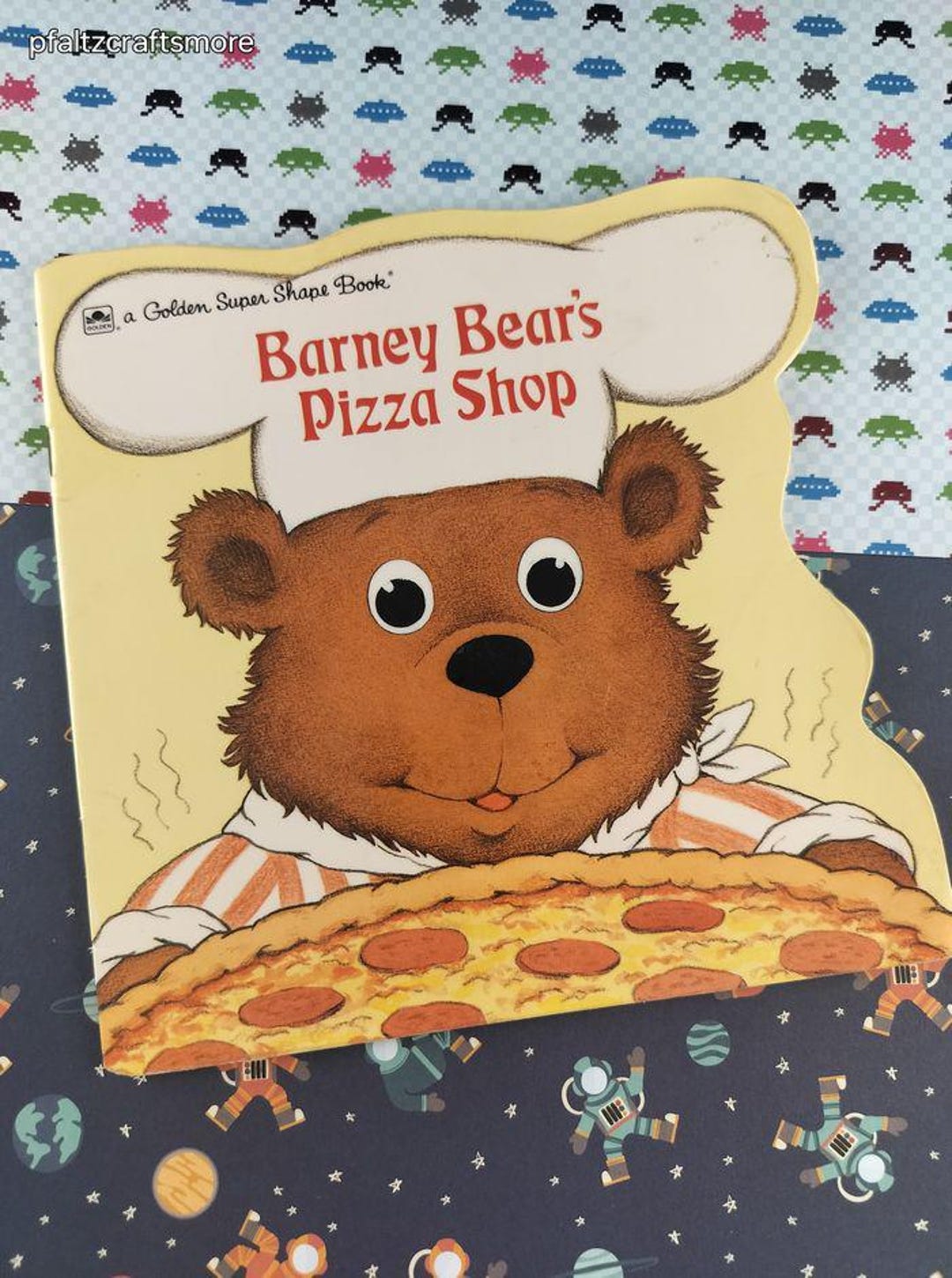 Vintage 1989 Golden Super Shape Book Barney Bear's Pizza Shop Softcover ...
