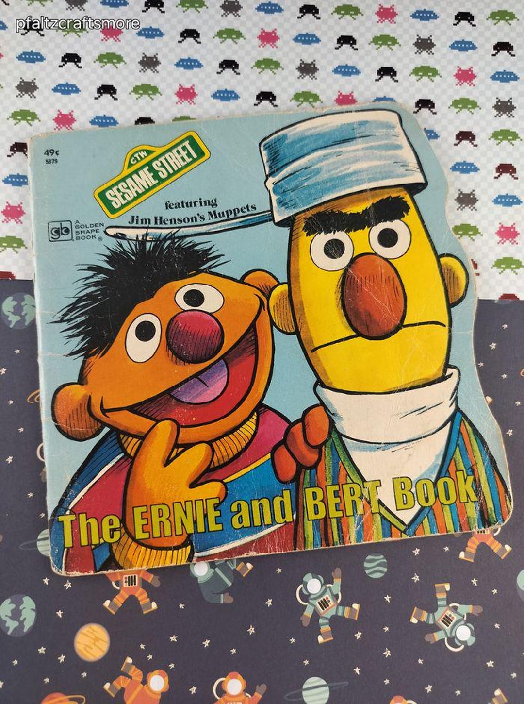 Vintage 1978 Golden Super Shape Book Sesame Street the Ernie and Bert ...