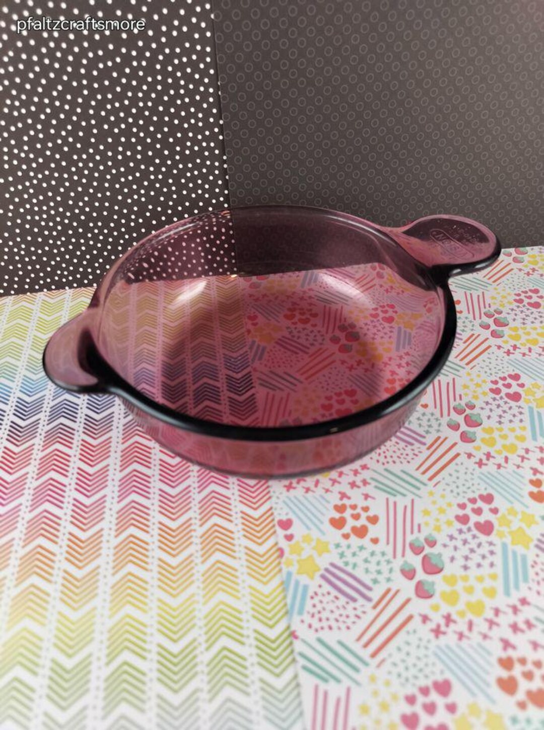 Vintage Pyrex Visions Cranberry #V-240-B Small Grab-n-go Casserole Dish ...