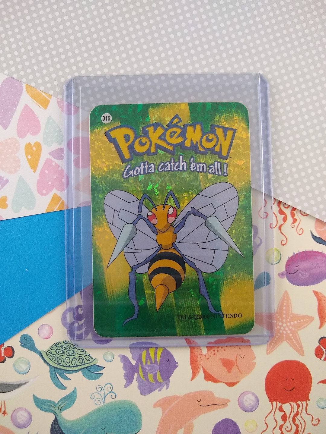 Vintage 1990's Pokemon Trading Vending Prism Shiny Holo Sticker ...