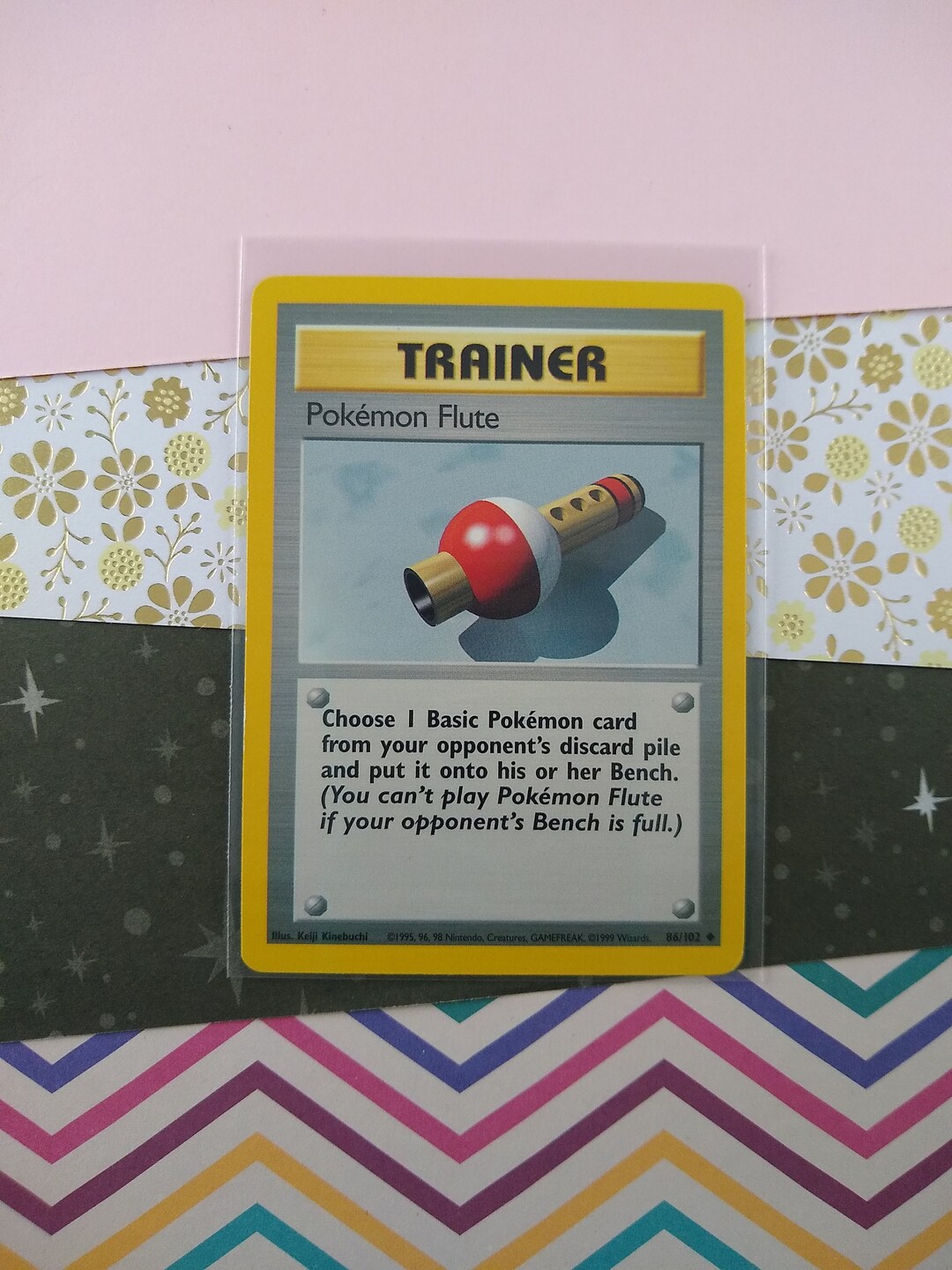 Vintage Uncommon - Pokemon Flute Base Set Non-holo Pokemon Card 86/102 ...