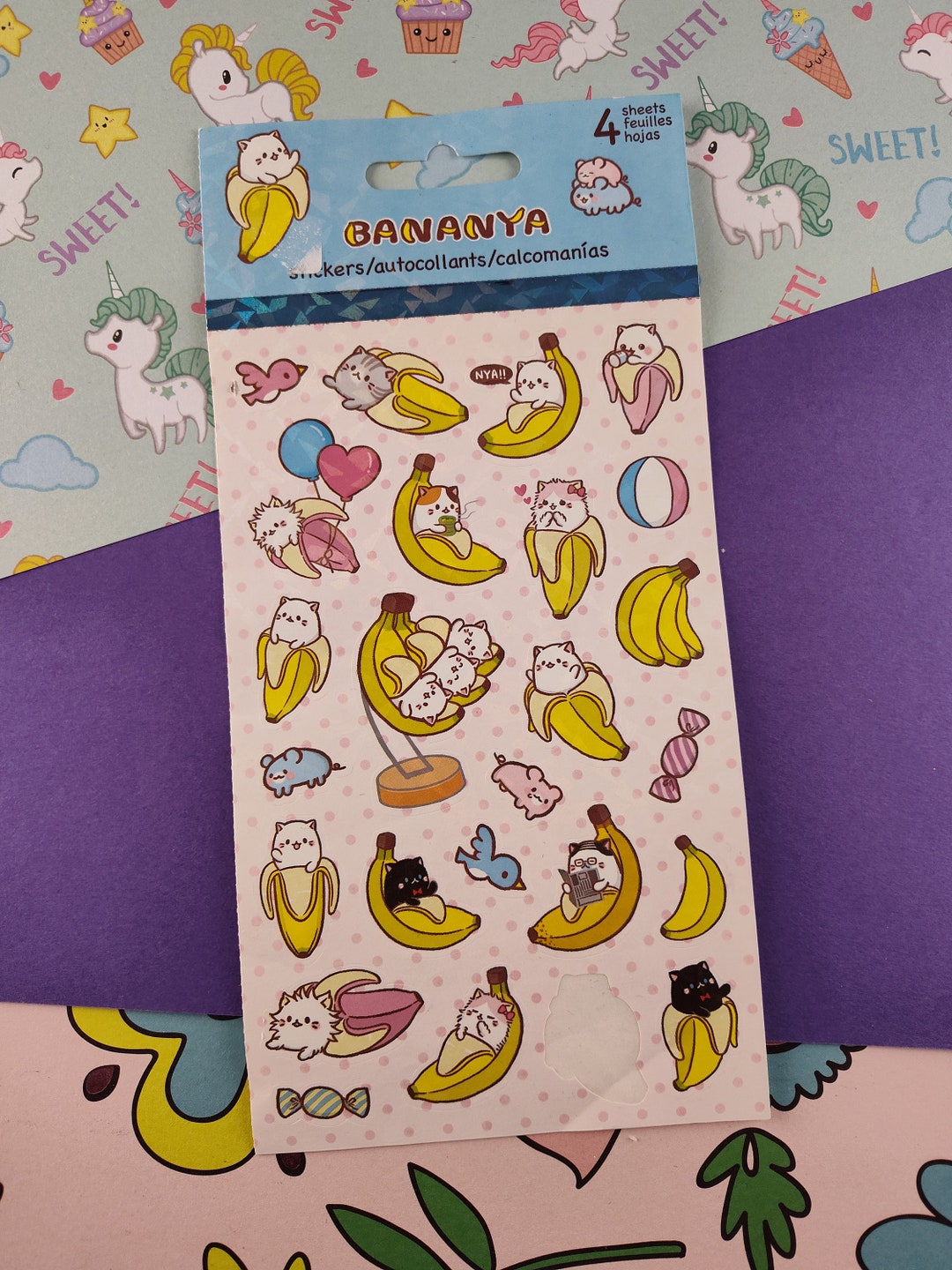 CLEARANCE Crunchyroll Bananya Sandylion Stickers Set/2 Sheets ...