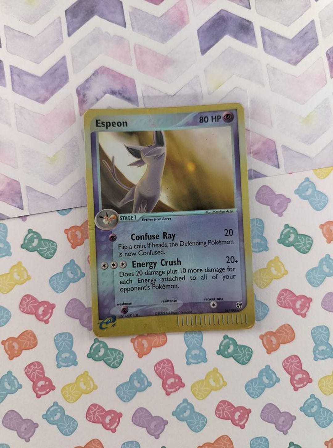 Vintage Rare - Espeon EX Sandstorm Reverse Holo Pokemon Card 16/100 ...