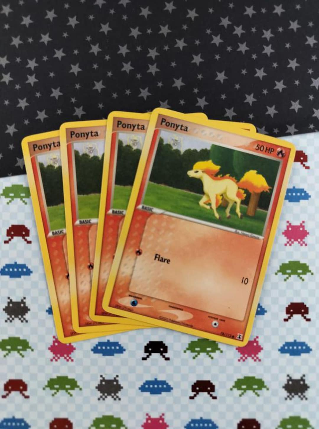 Vintage Common- Set/4 Ponyta Delta Species Non-holo Pokemon Cards 78/ ...