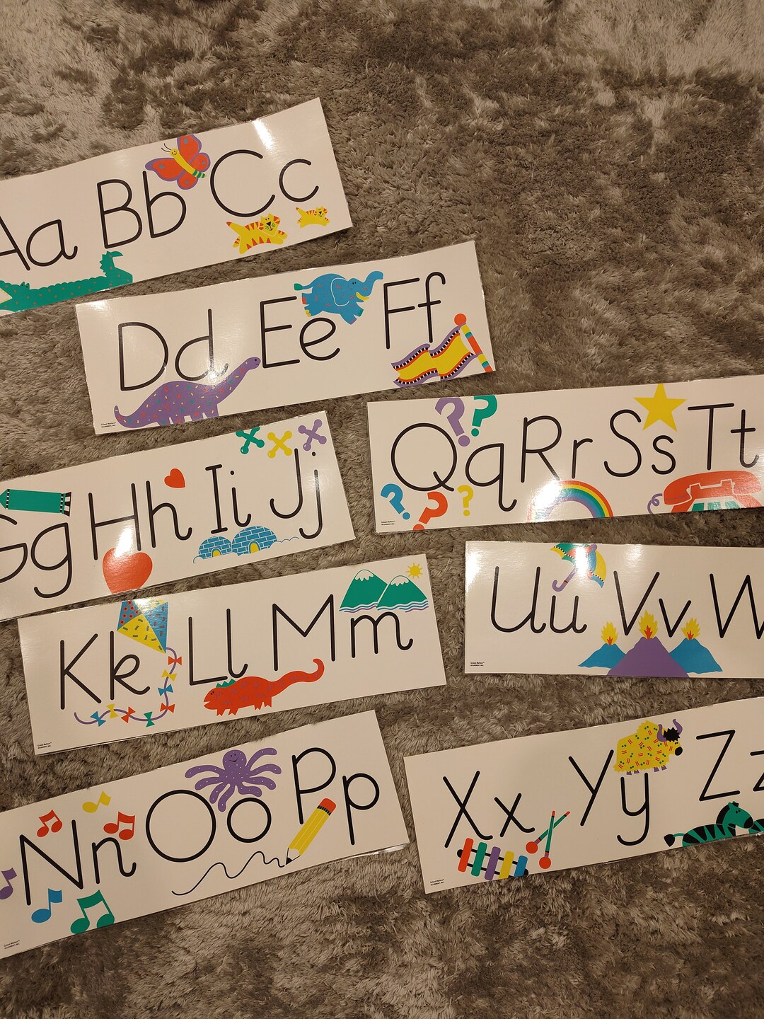 Vintage Alphabet Uppercase Lowercase Homeschool Classroom Decorations ...