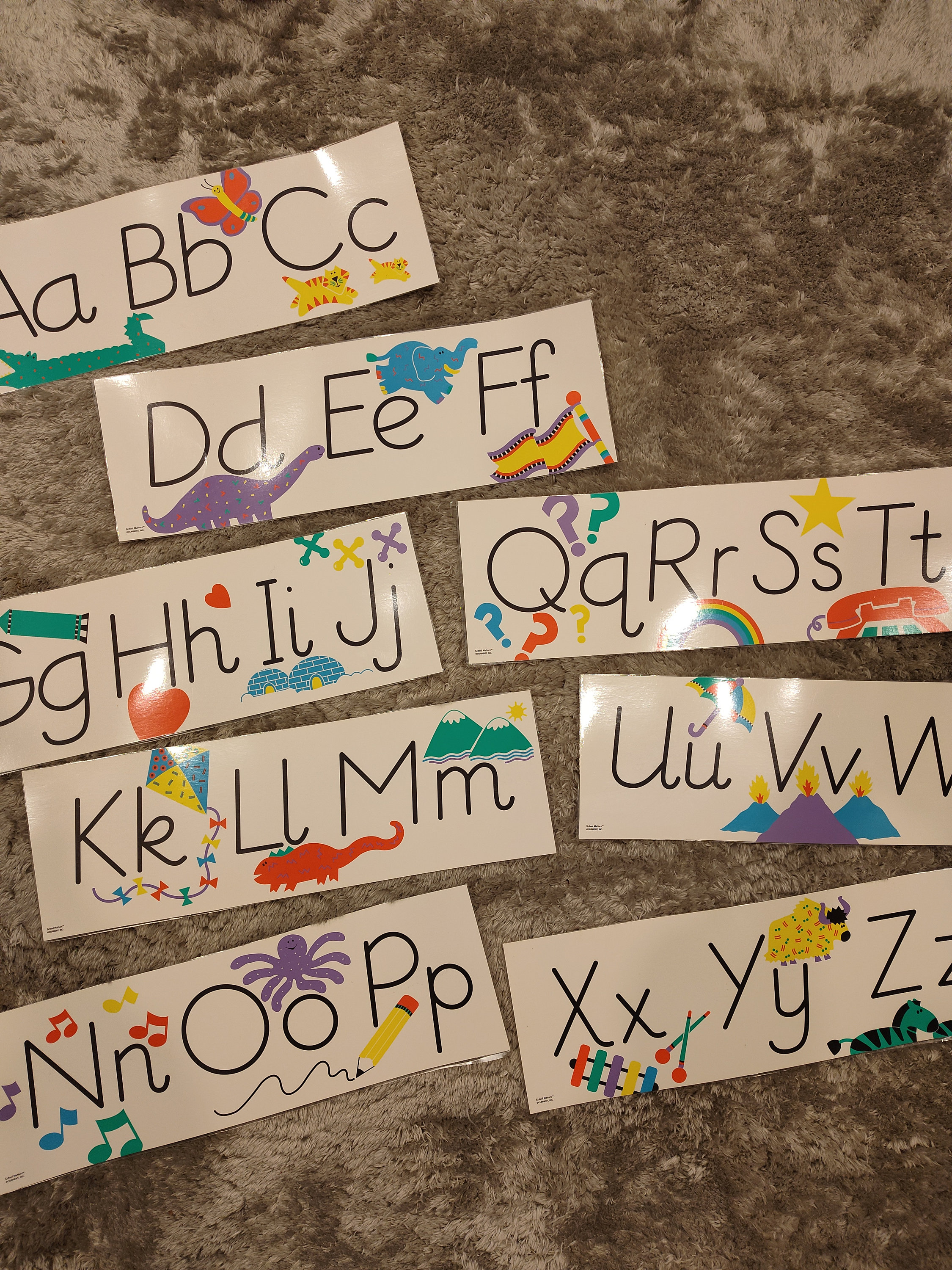 Vintage Alphabet Uppercase Lowercase Homeschool Classroom Decorations ...