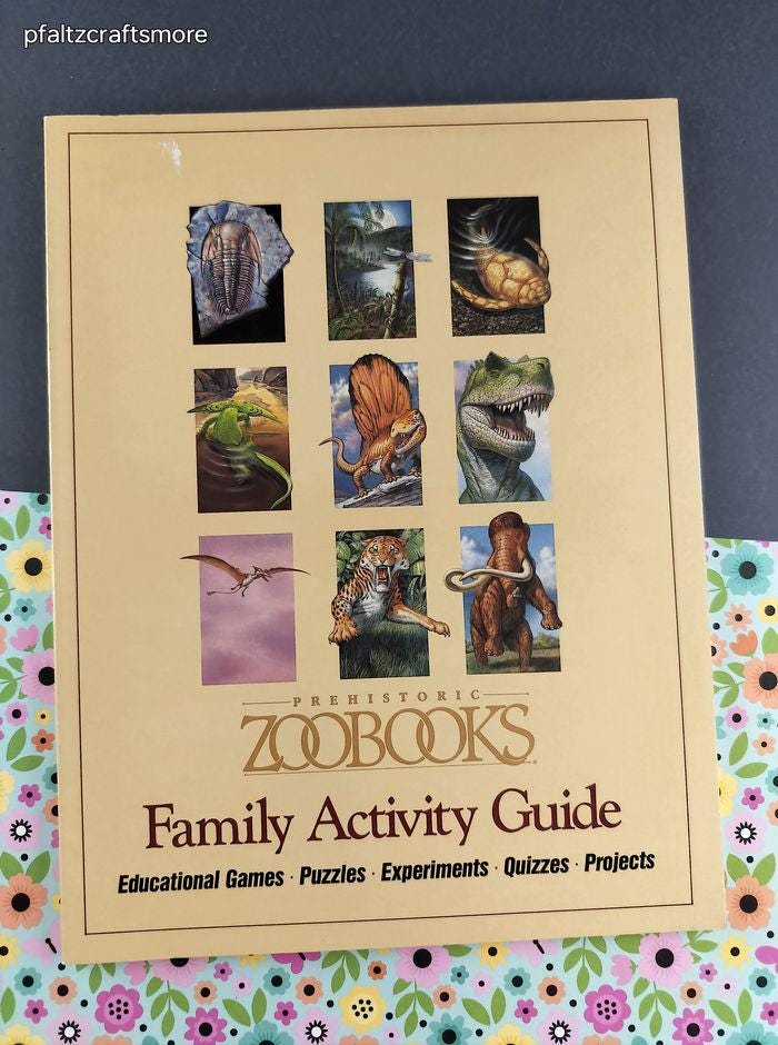 Vintage 1989 Prehistoric Zoobooks Family Activity Guide, Softcover - Etsy