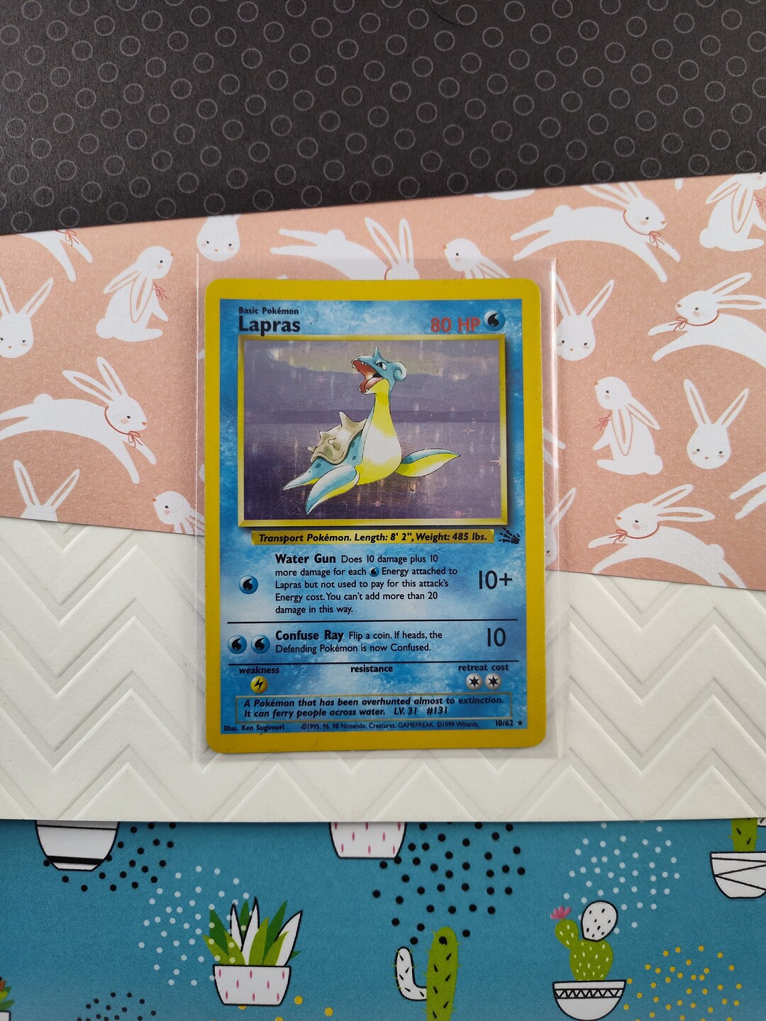 Vintage Rare Lapras Fossil Holographic Pokemon Card 10/62 MP B - Etsy