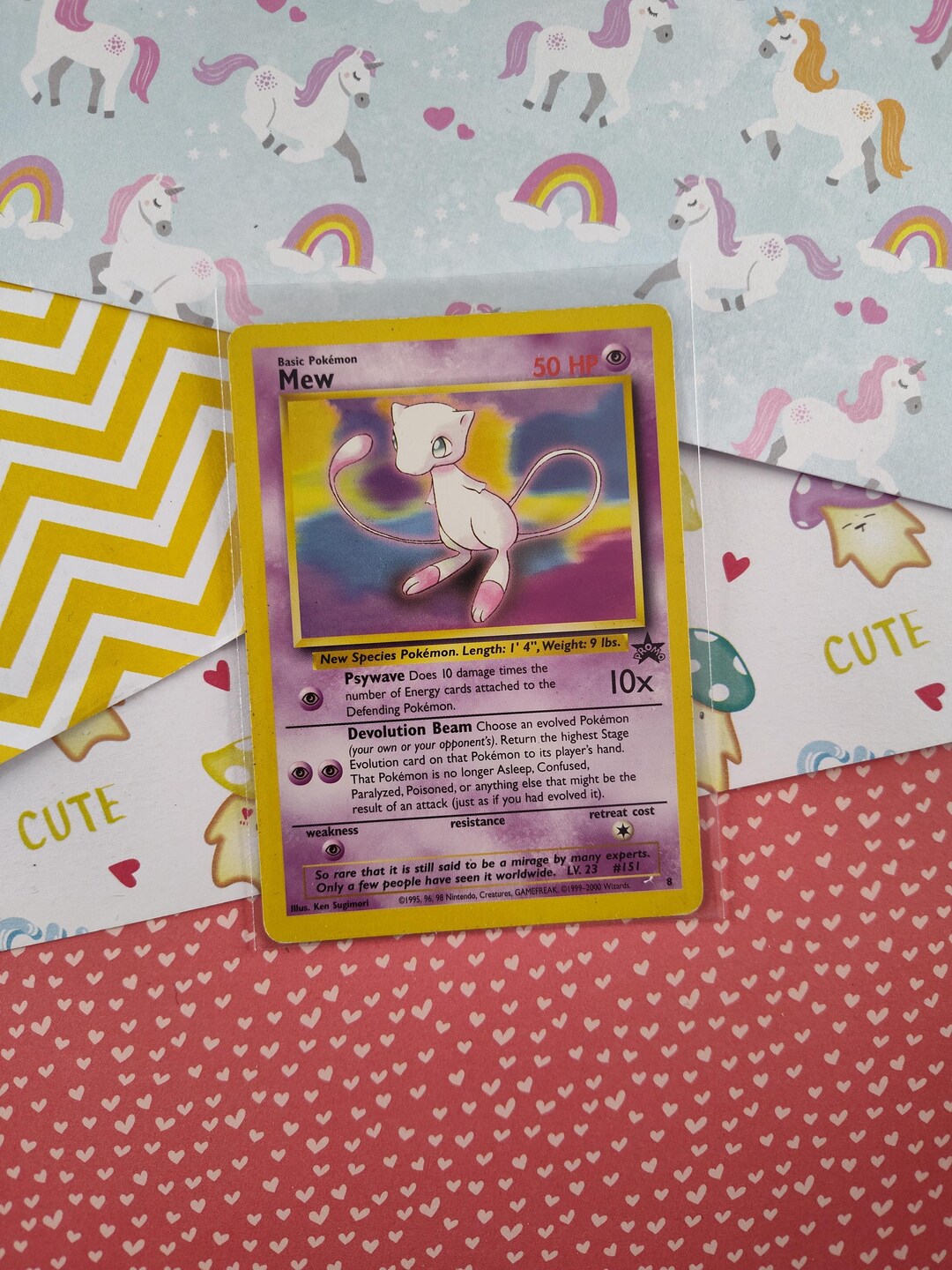Vintage Promo - Mew Black Star Promo Non-holo Pokemon Card #8 - LP ...