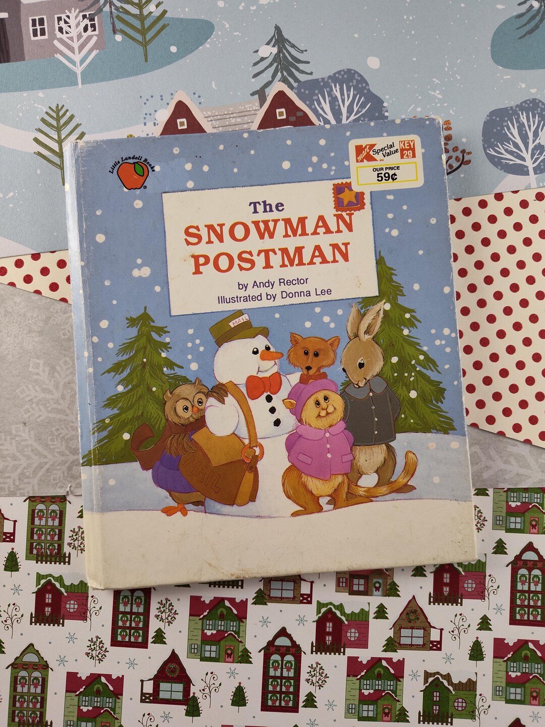 Vintage 1993 Little Landoll Books the Snowman Postman by Andy Rector ...