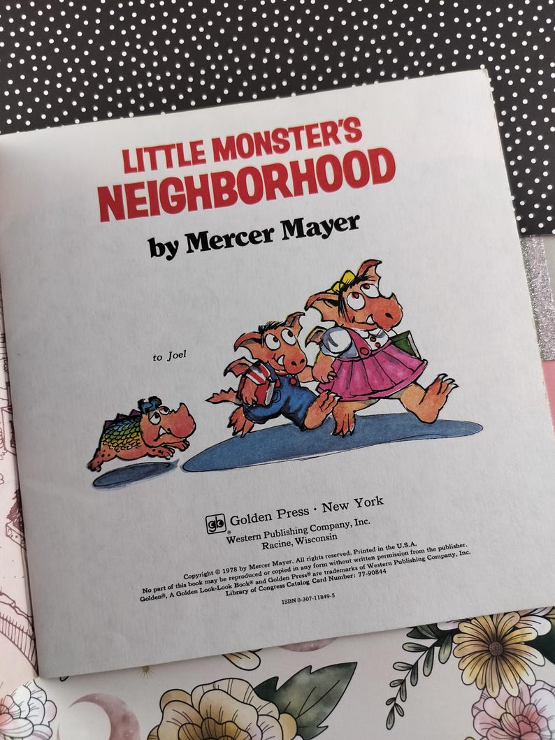 Vintage 1978 Golden Look-look Book Mercer Mayer's Little Monster's ...