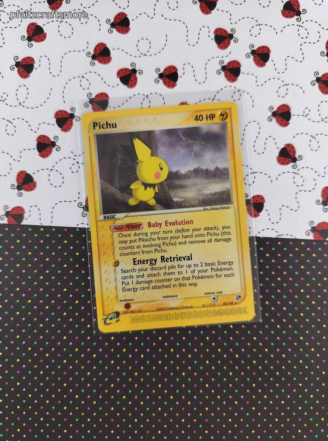 Vintage Rare - Pichu Sandstorm Non-holo Pokemon Card 20/100 - VG - Etsy