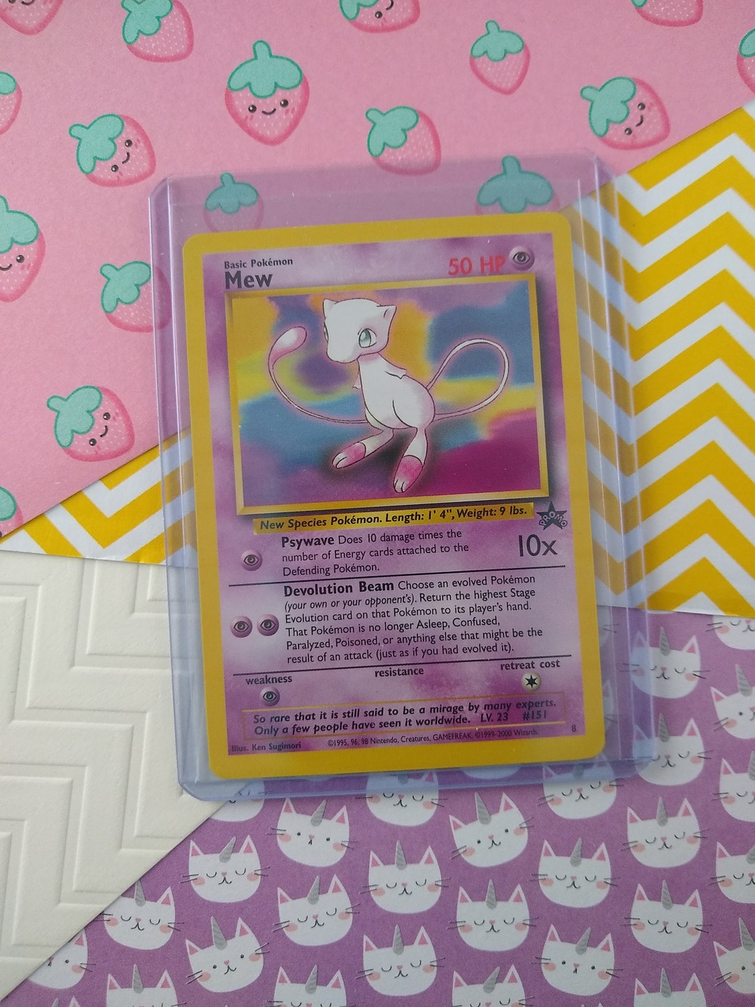 Vintage Promo - Mew Black Star Promo Non-holo Pokemon Card #8 - NM ...