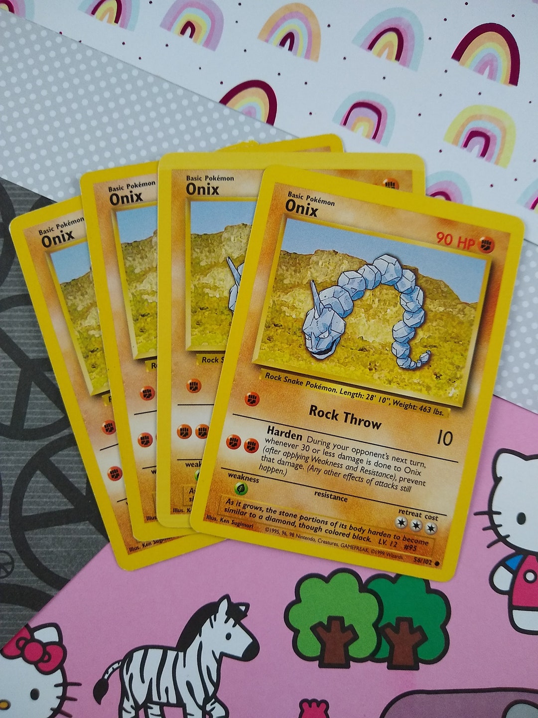 CLEARANCE Vintage Common - Set/4 Onix Base Set Non-holo Pokemon Cards ...