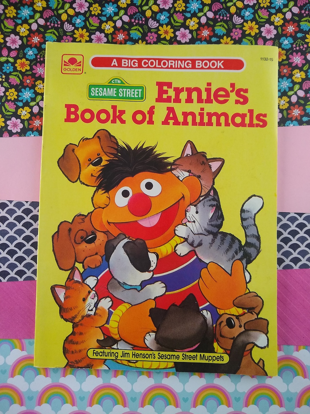 CLEARANCE Vintage 1987 Golden Sesame Street Ernie's Book of Animals Big ...