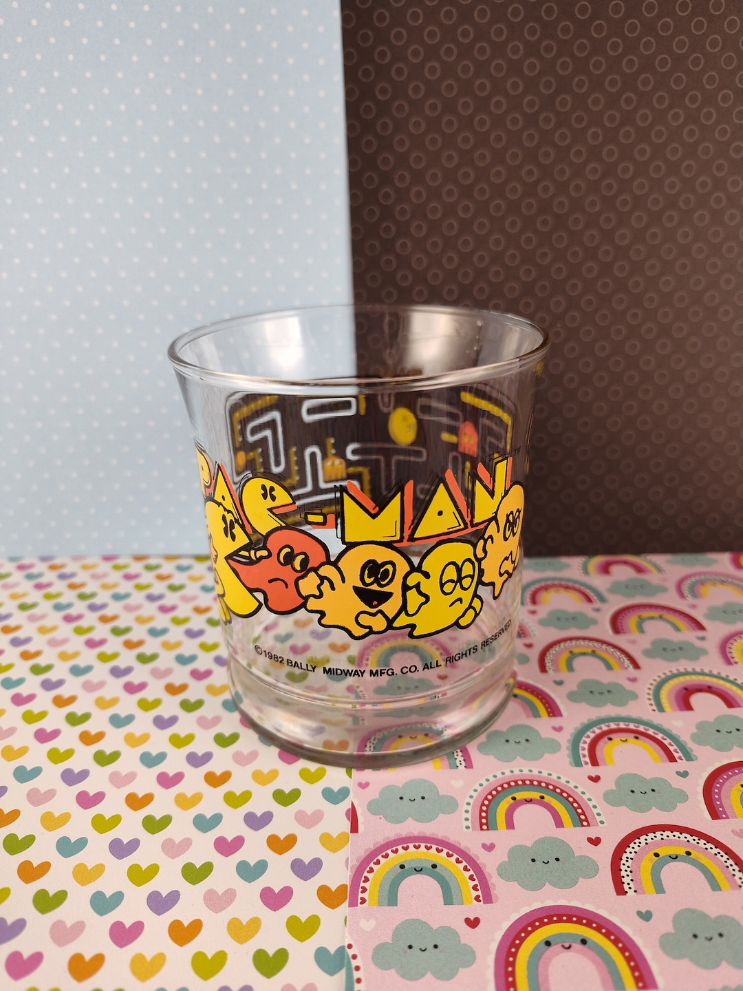 Vintage 1982 Bally Midway Pac Man Glass Low Tumbler, Great Shape - Etsy
