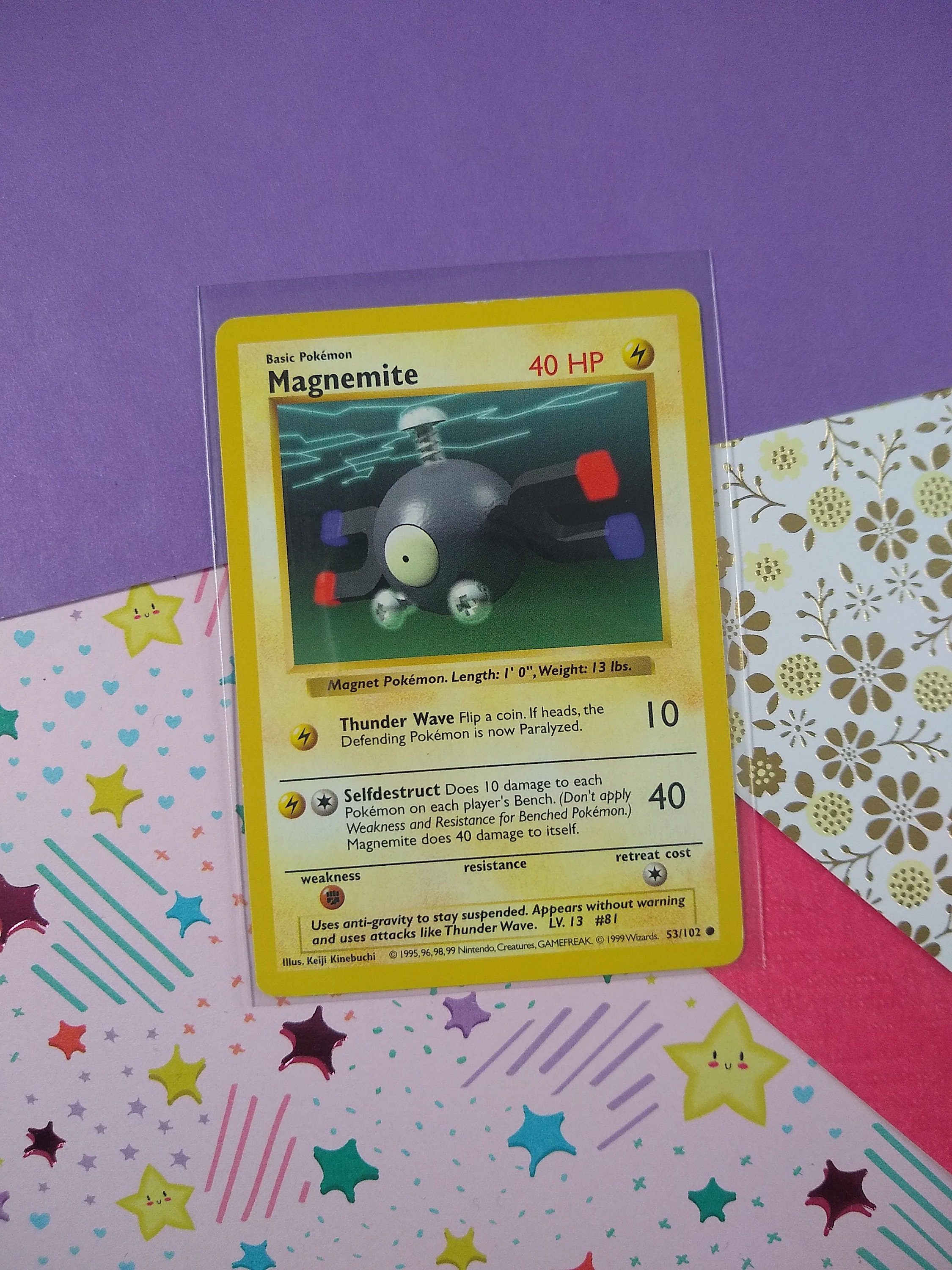 Magnemite 53/102 Pokemon Card 1999 Base Set Common EXCELLENT Easy ...