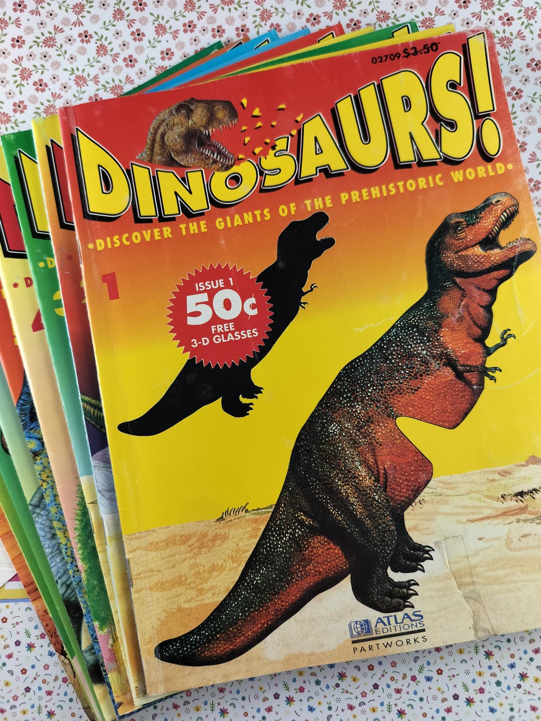 Vintage 1993 Atlas Editions Paperworks "dinosaurs!" Children's ...