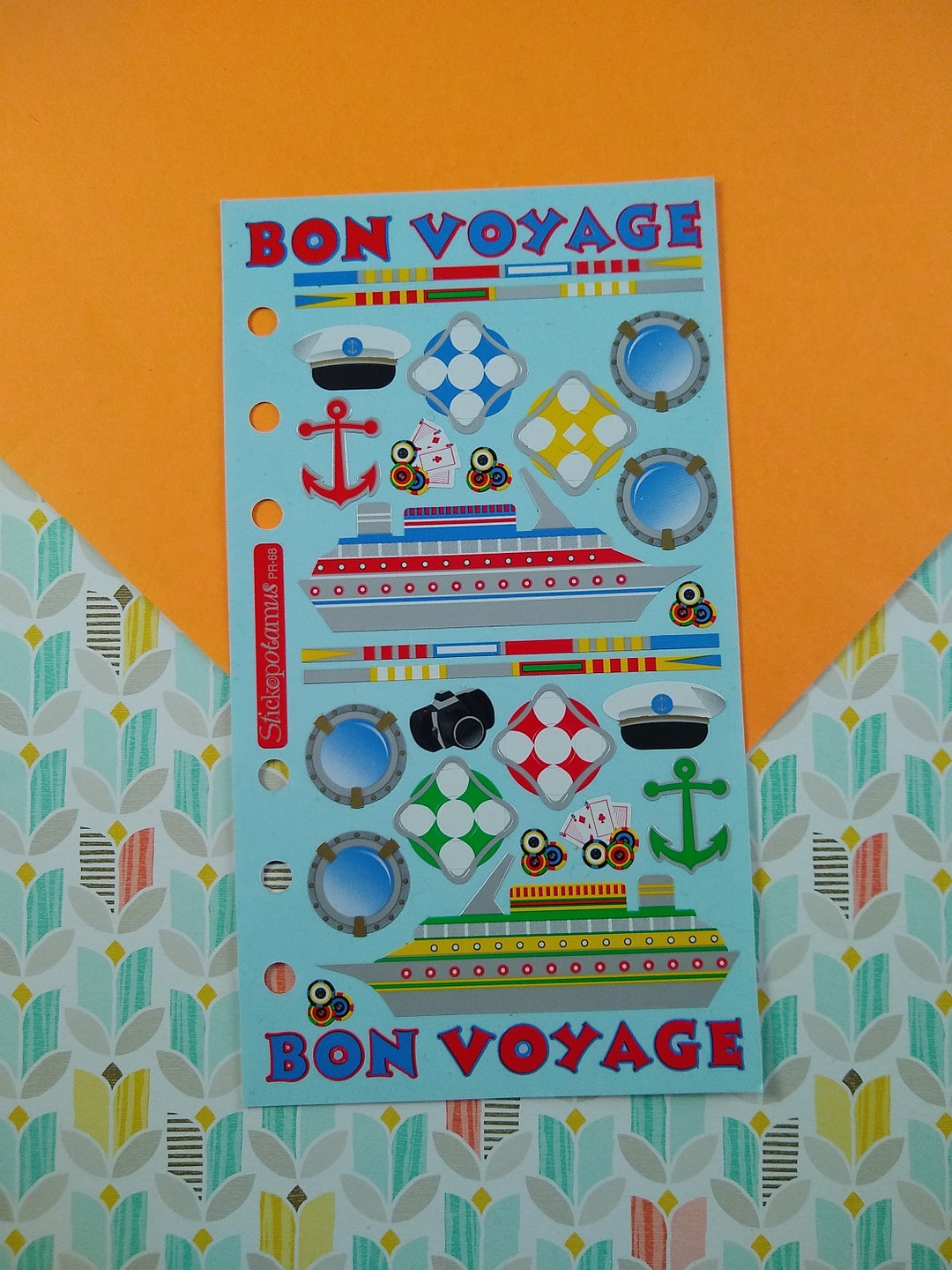 Vintage Stickopotamus bon Voyage Binder Sticker - Etsy