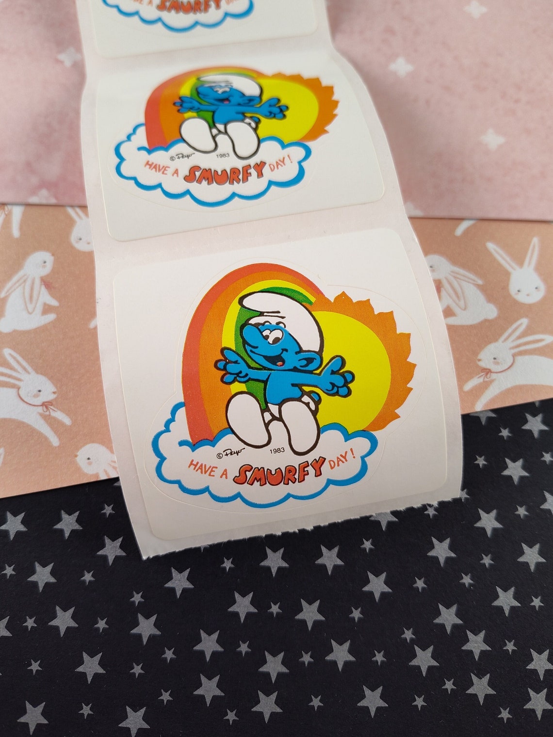 CLEARANCE Vintage Smurfs "have a Smurfy Day!" Sticker, New & Unused ...