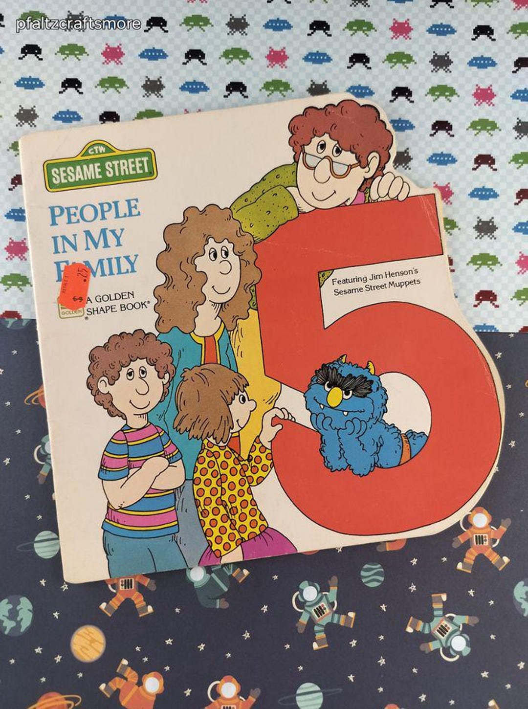 Vintage 1983 Golden Super Shape Book Sesame Street People in My Family ...