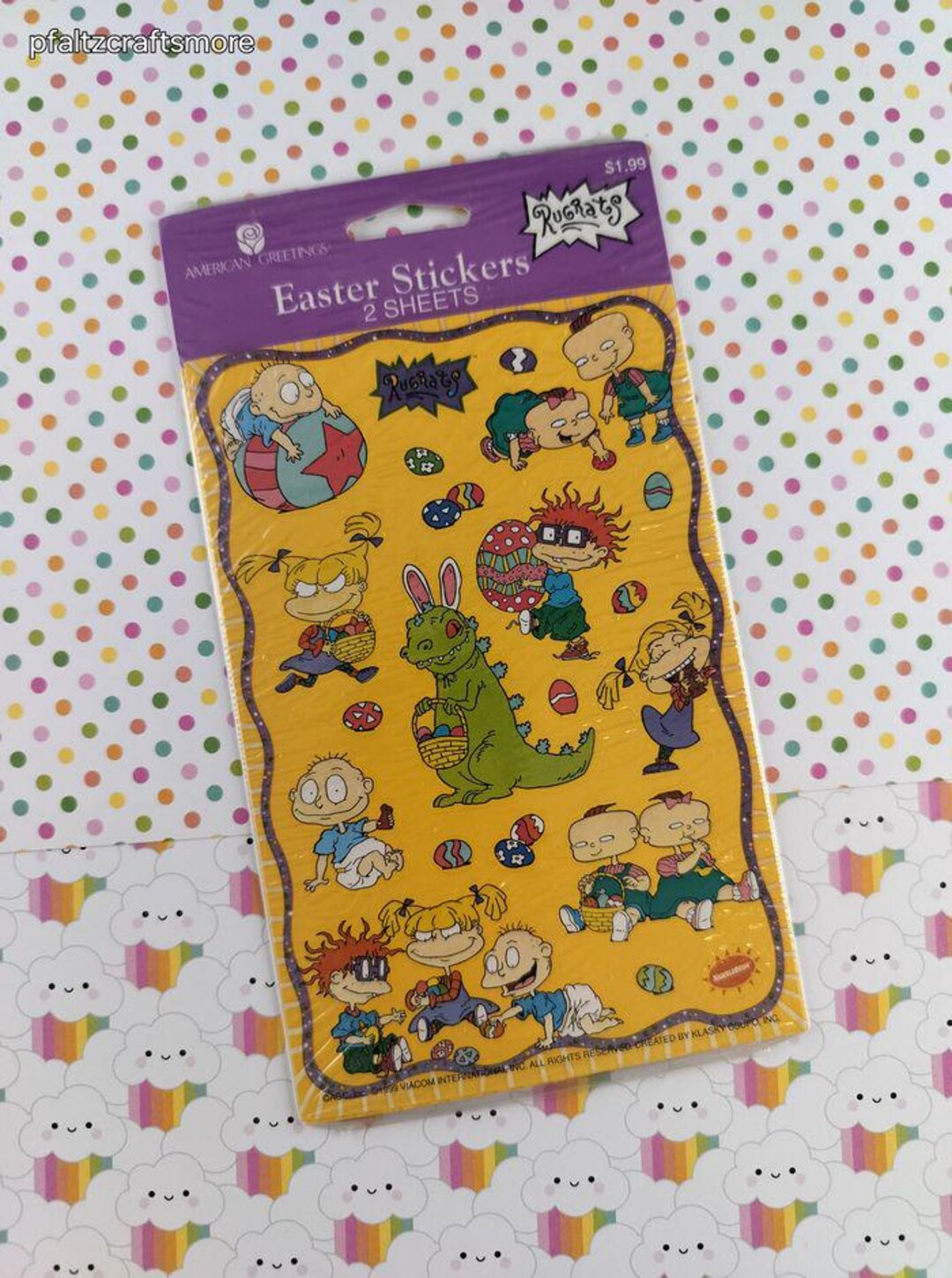 Vintage 2001 American Greetings Rugrats Easter Full Sticker Sheets Pack ...