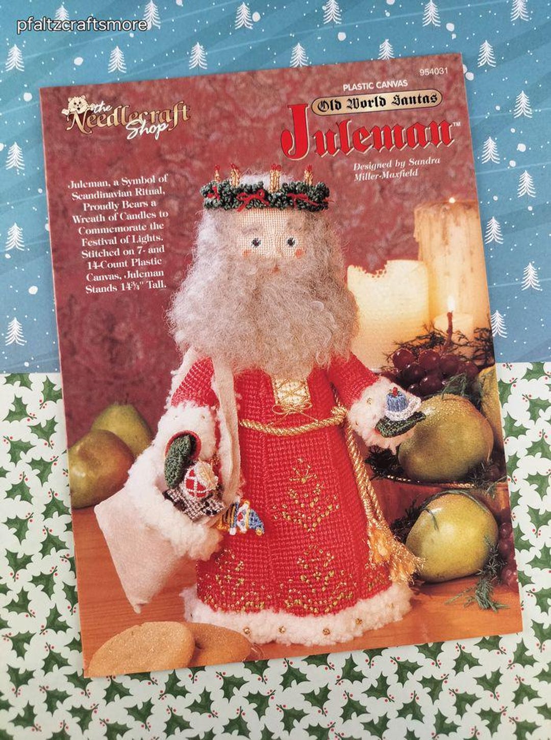 Vintage 1995 the Needlecraft Shop Old World Santas: Juleman Plastic ...