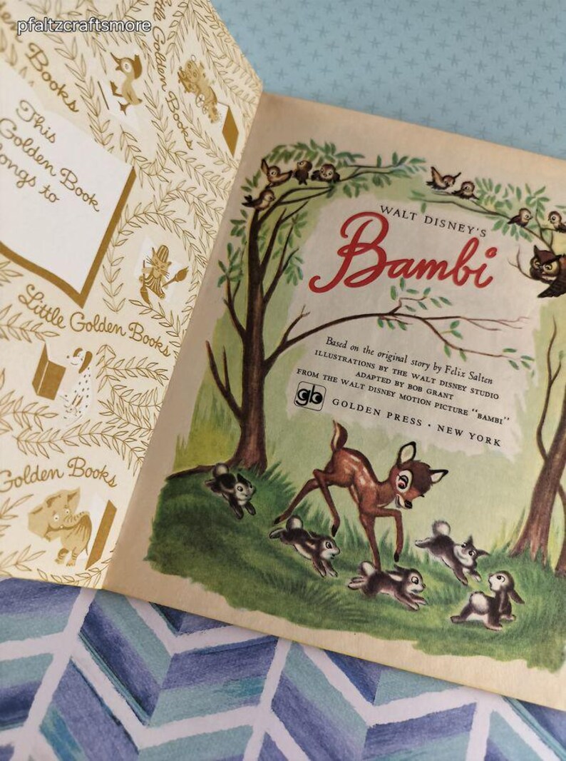 Vintage 1971 Little Golden Book: Walt Disney's Bambi Hardcover - Etsy