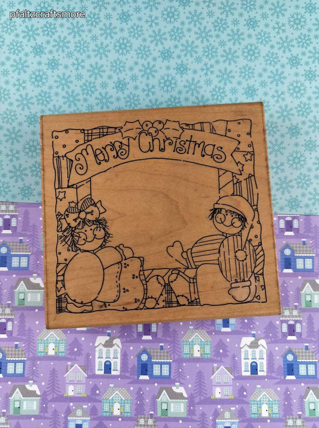 Vintage JRL Designs Christmas Jubilee T450 Wooden Block/rubber Stamp - Etsy