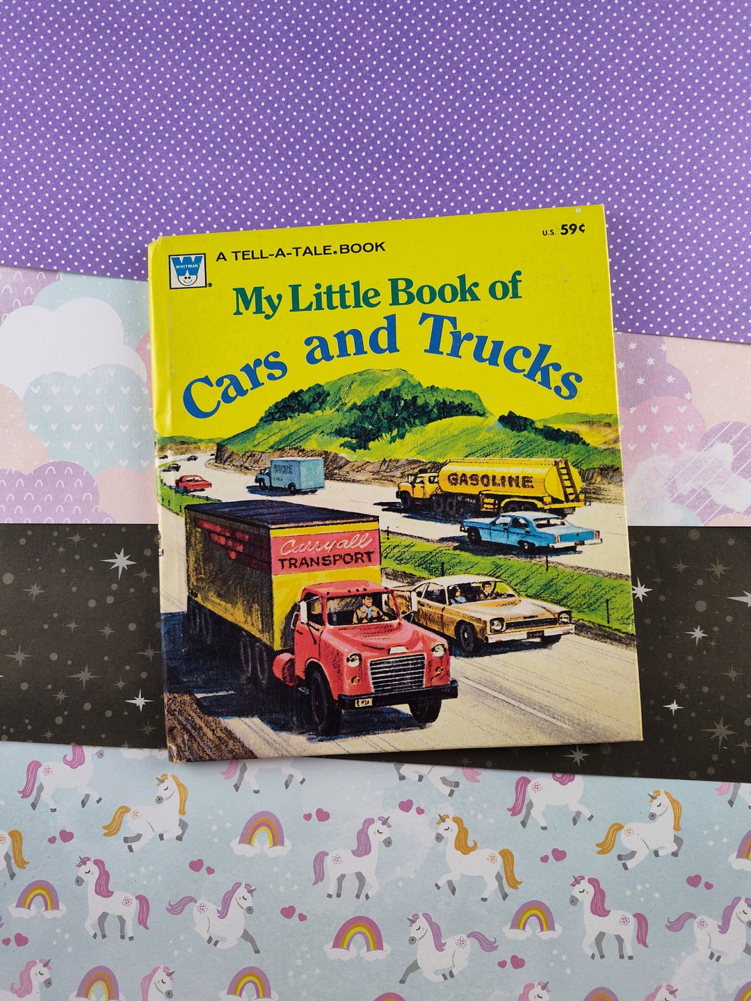Vintage 1973 Tell-a-tale Book, My Little Book of Cards and Trucks ...