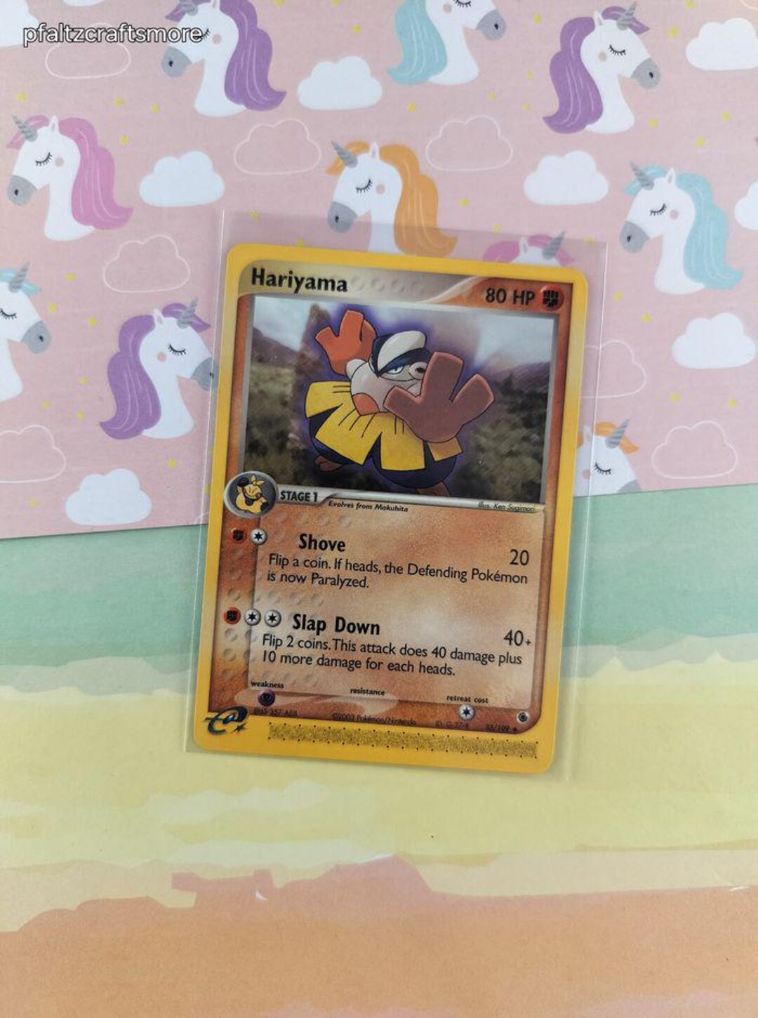 Vintage Uncommon - Hariyama Ex Ruby & Sapphire Non-holo Pokemon Card 33 ...