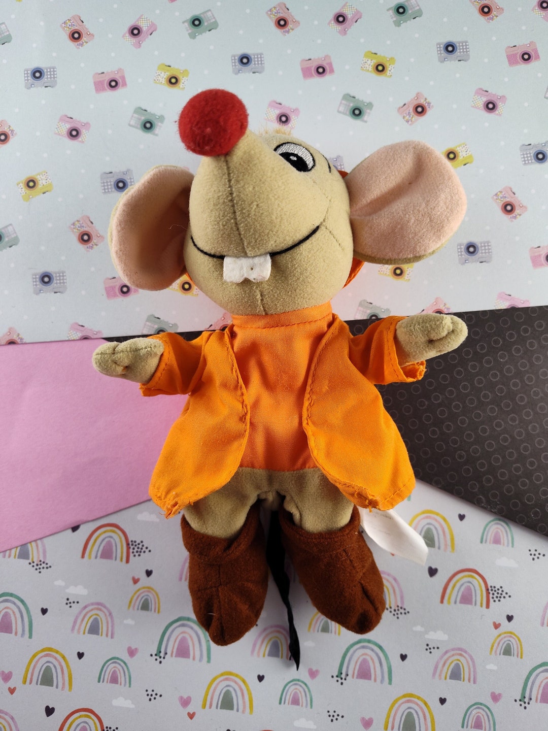 Vintage Walt Disney's Cinderella jaq the Mouse Beanbag Plush Toy 7.5 ...