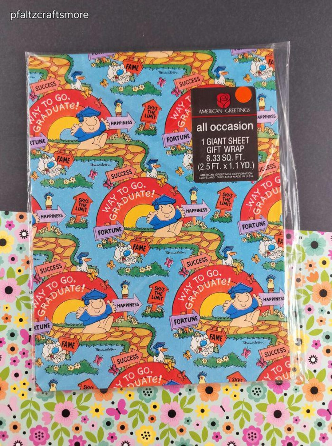 Vintage American Greetings Dilbert Graduation Gift Wrap Wrapping Paper ...