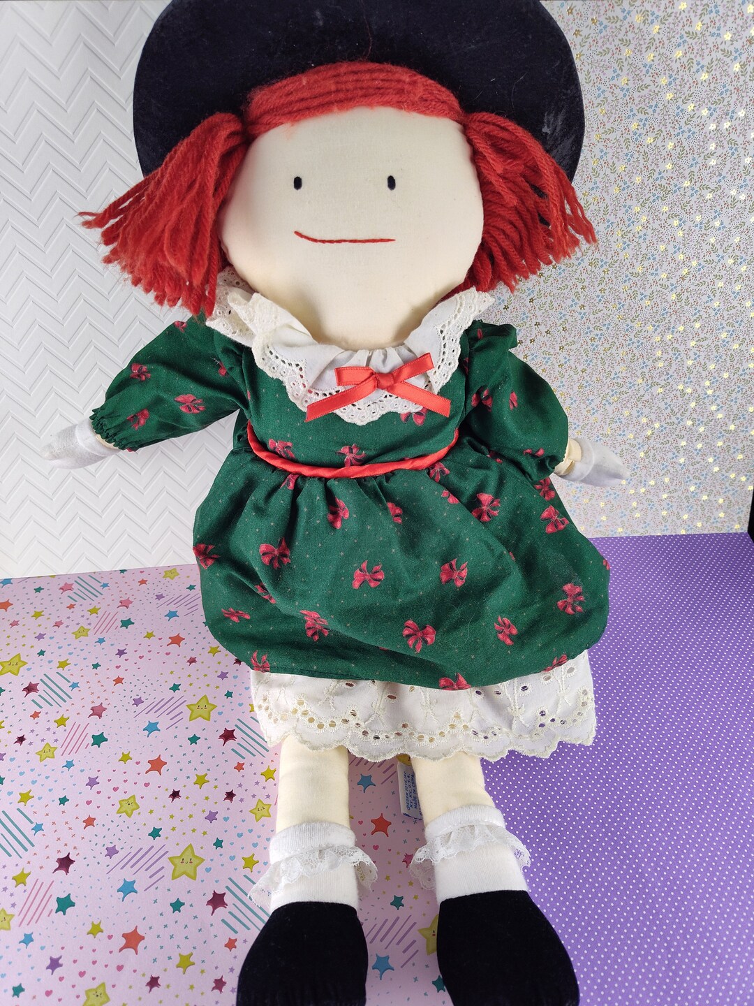 Vintage 1990 Eden Toys Madeleine Plush Doll 20, Nice & Clean W/green ...