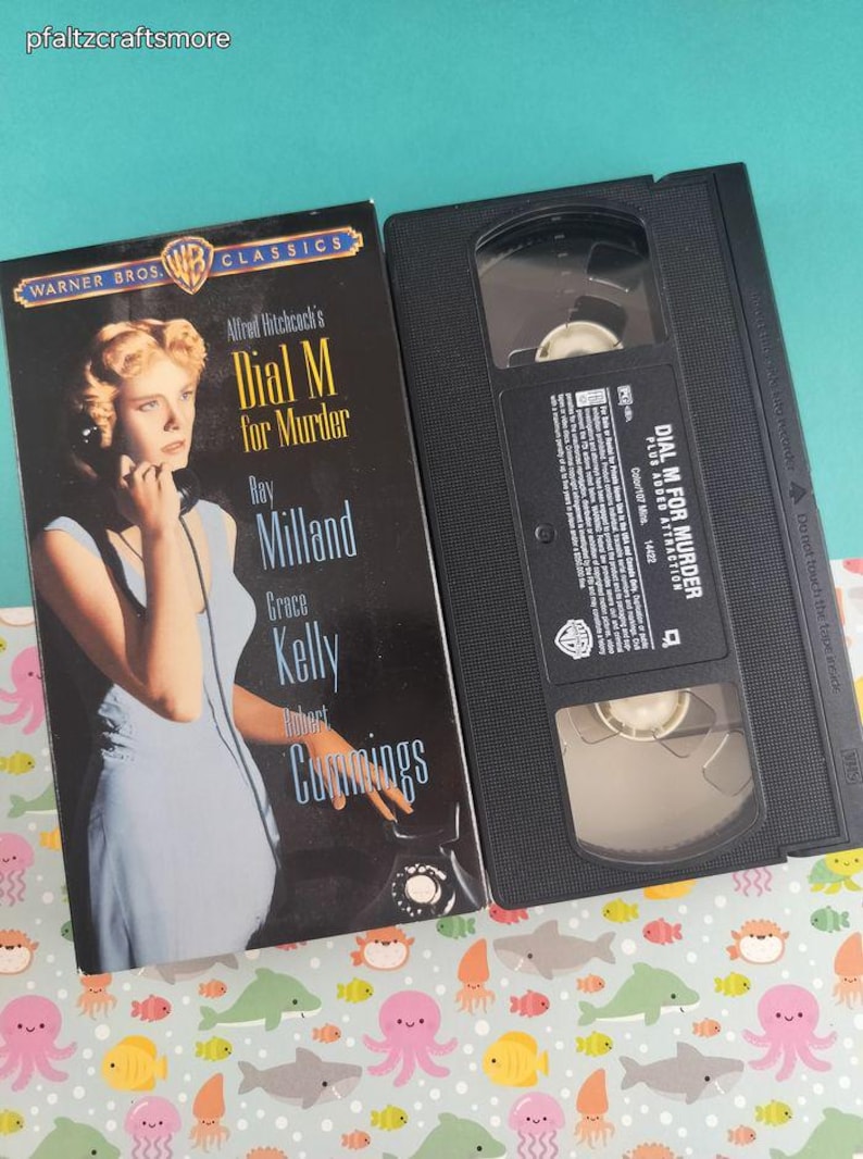 Vintage 1982 Alfred Hitchcock's Dial M for Murder Warner Bros VHS Tape ...