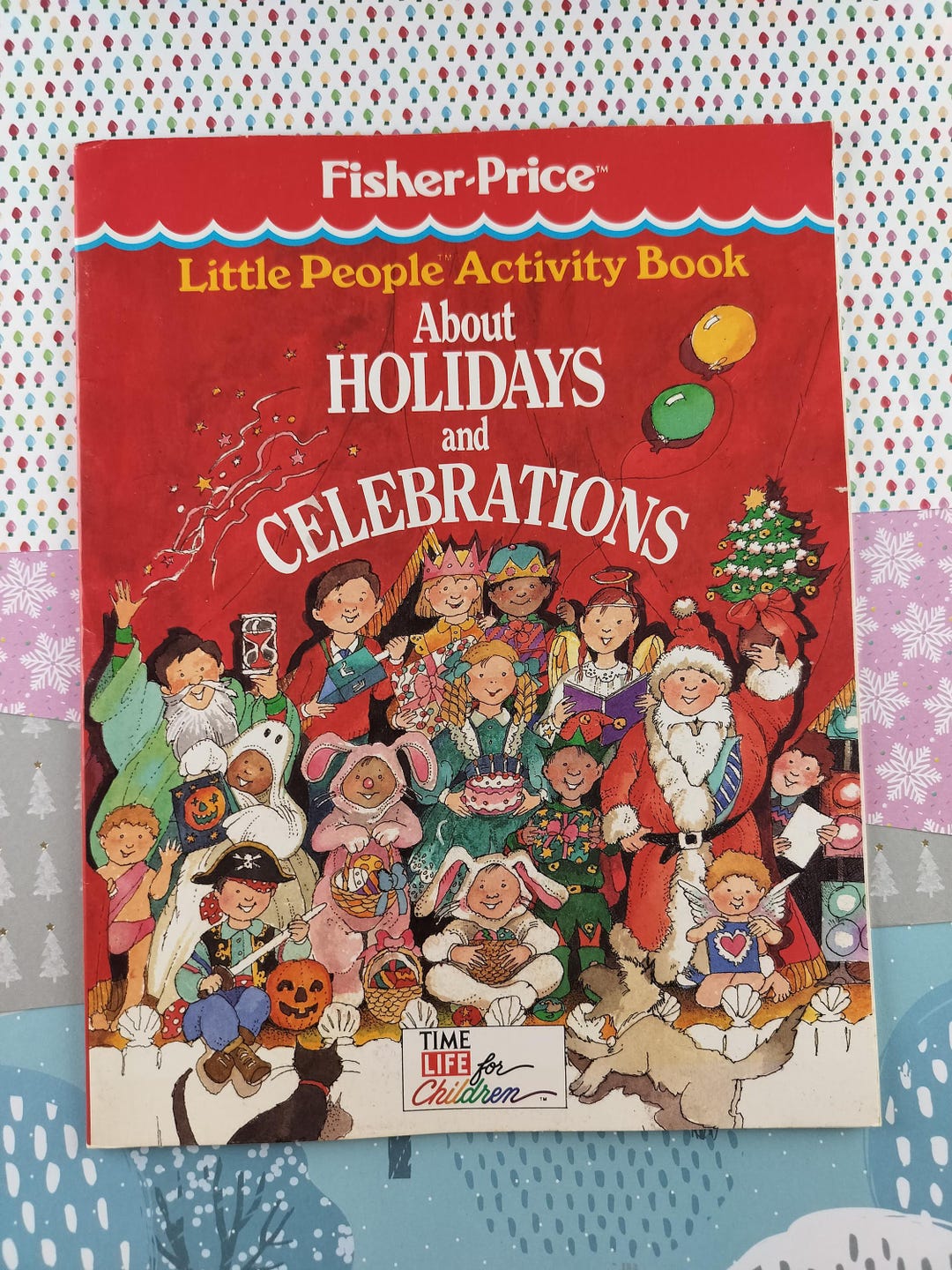 Vintage 1990 Fisher-price Little People Activity Book About Holidays ...