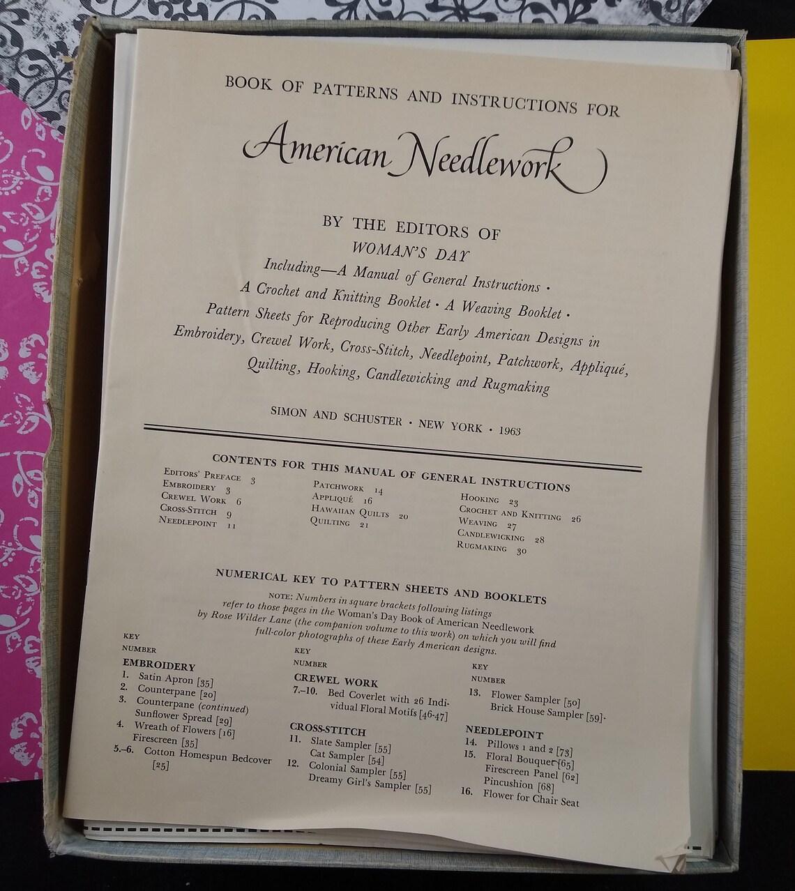 Vintage 1963 First Printing Book of Patterns and Instructions - Etsy