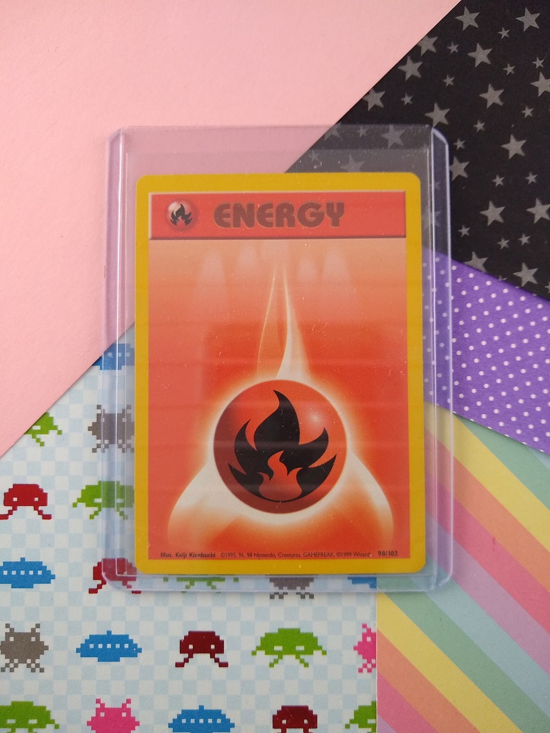 Vintage Energy - Fire Base Set Pokemon Card 98/102 - NM - Etsy
