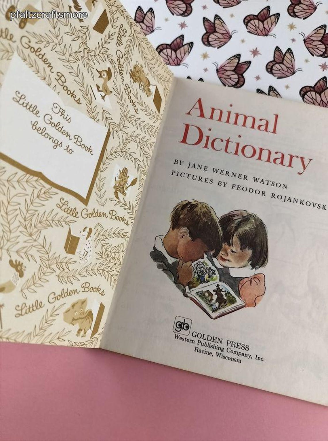 Vintage 1975 Little Golden Book: Animal Dictionary Hardcover - Etsy