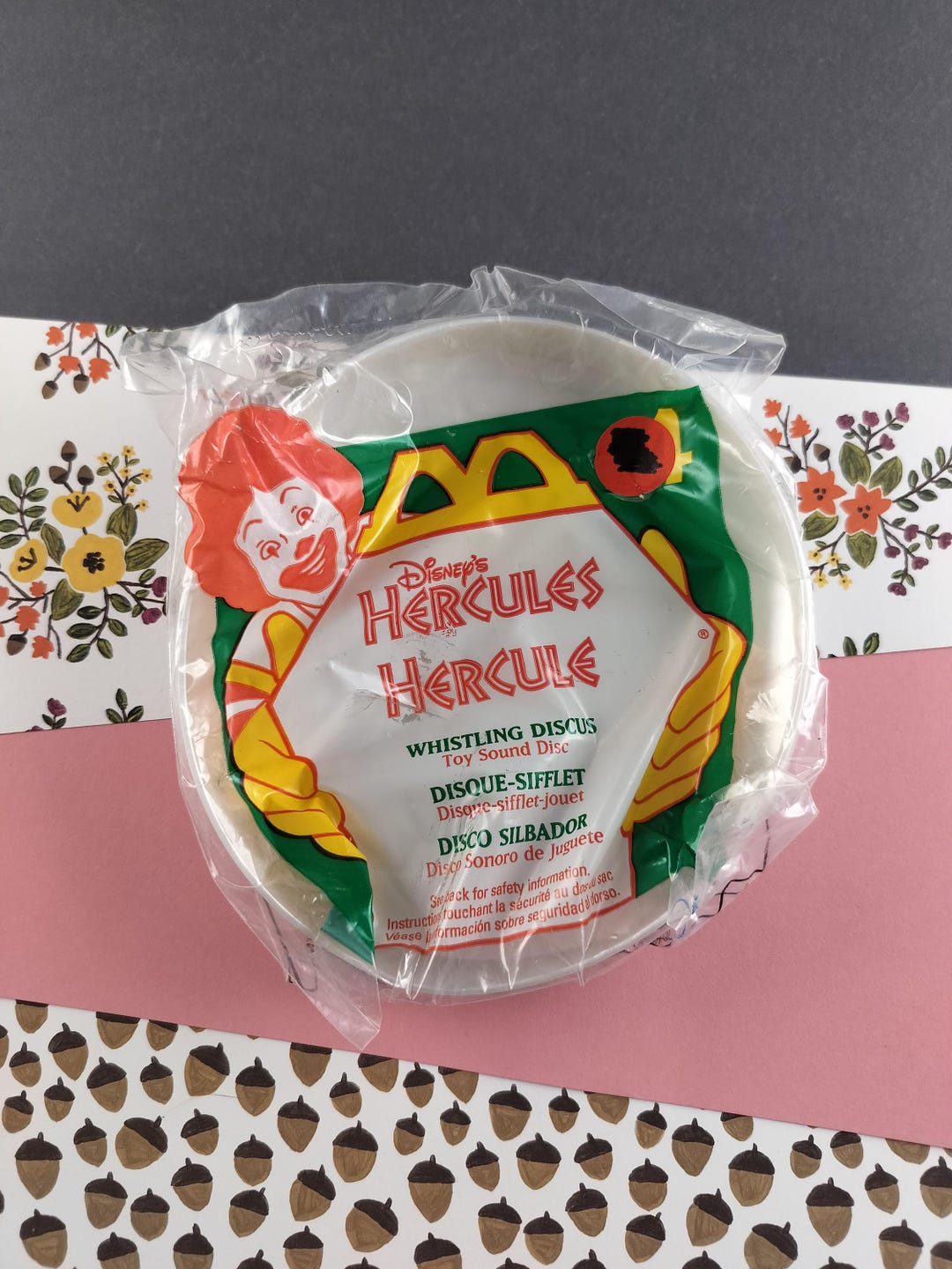 Vintage 1997 Walt Disney's Hercules Whistling Discus Mcdonalds Toy ...