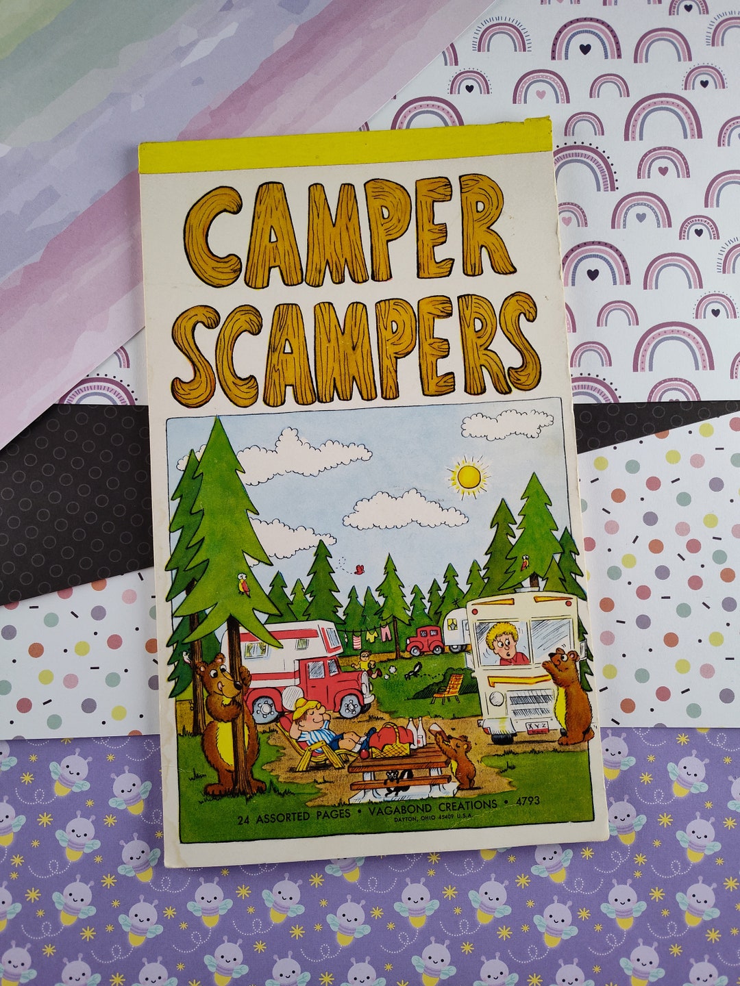 Vintage Vagabond Creations "camper Scampers" Illustrated Flip Notepad ...
