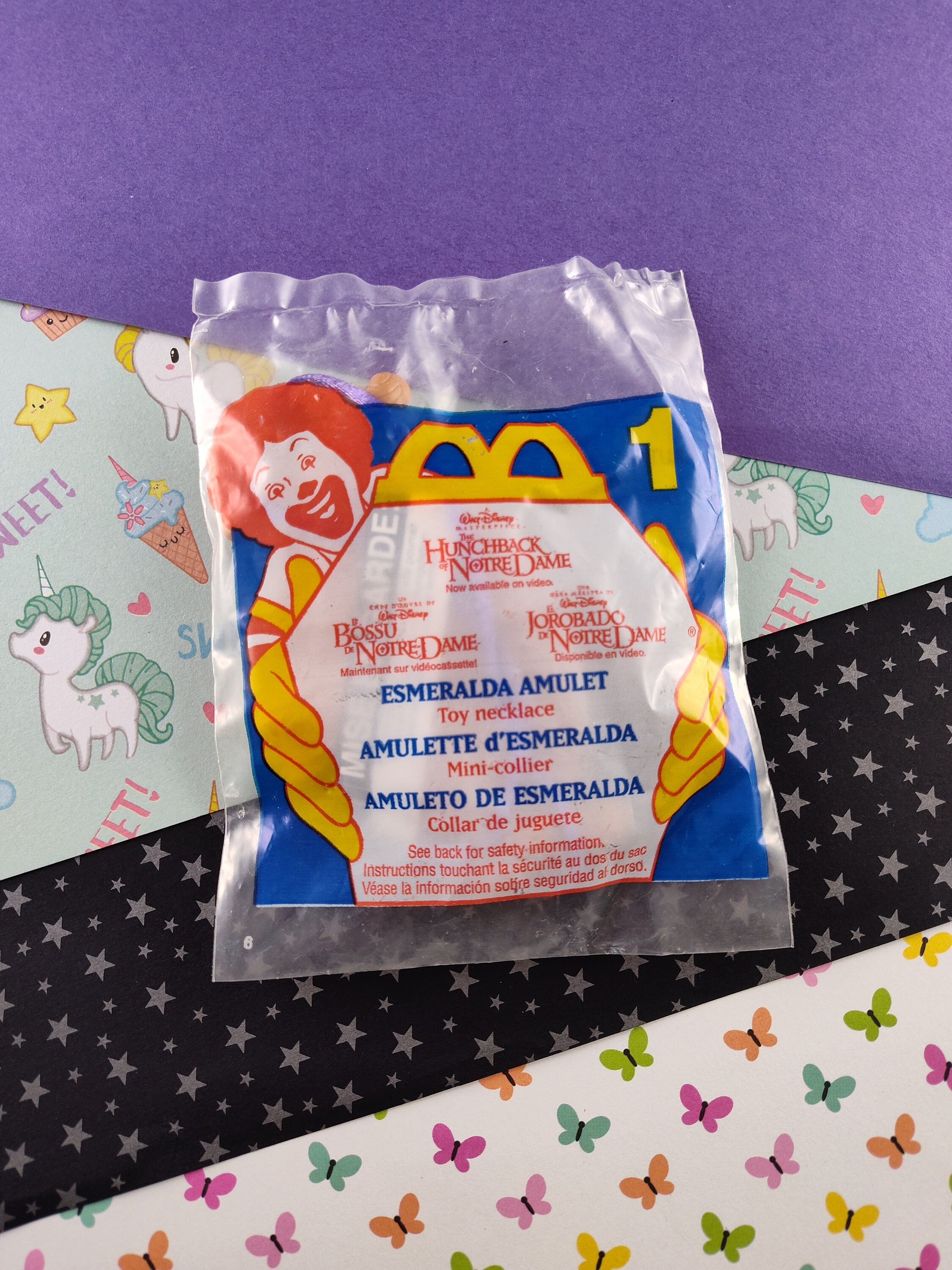 Vintage 1996 the Hunchback of Notre Dame esmeralda Amulet Mcdonald's ...