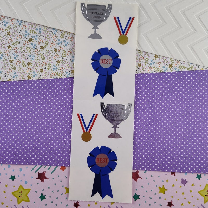 Trophy Stickers Sheet - Etsy