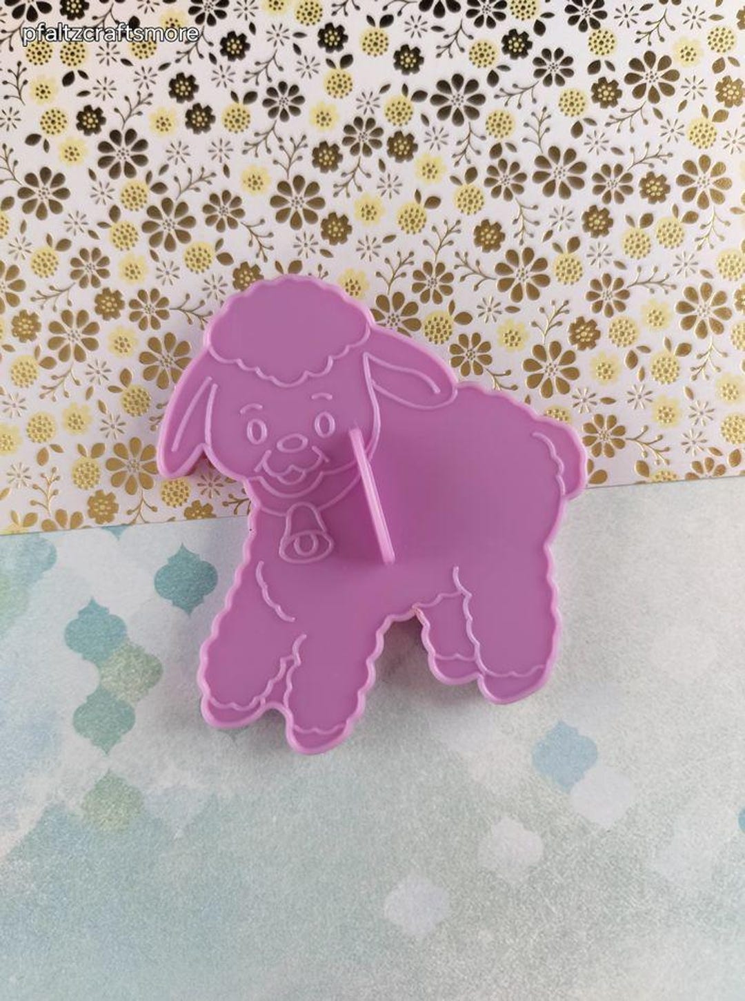 Vintage 1990 Wilton Easter Sheep Lamb Purple Plastic Cookie Cutter ...