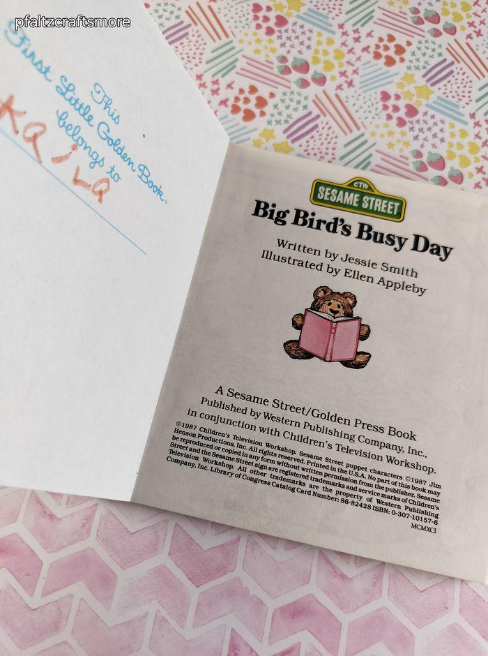 Vintage 1991 First Little Golden Book Sesame Street Big Bird's Busy Day ...