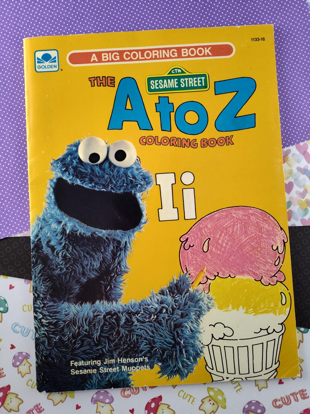 Vintage 1976 Golden Sesame Street A to Z Big Coloring, Activity Book ...